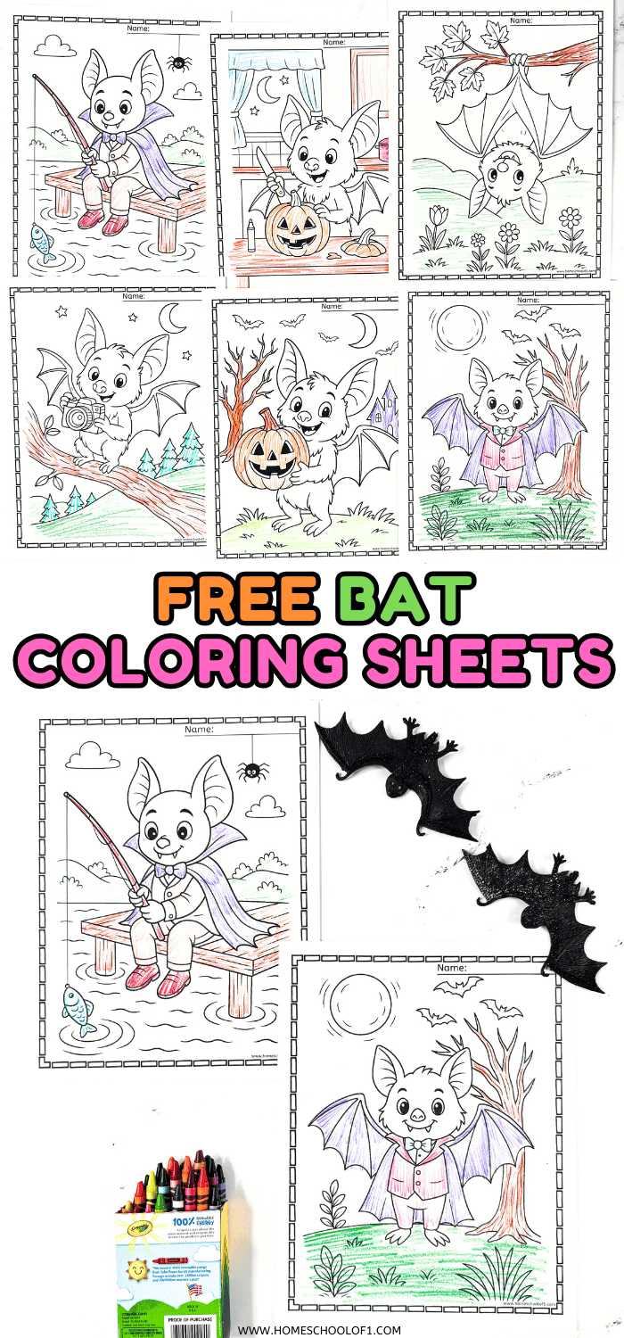 Free Bat Coloring Page for Kids
