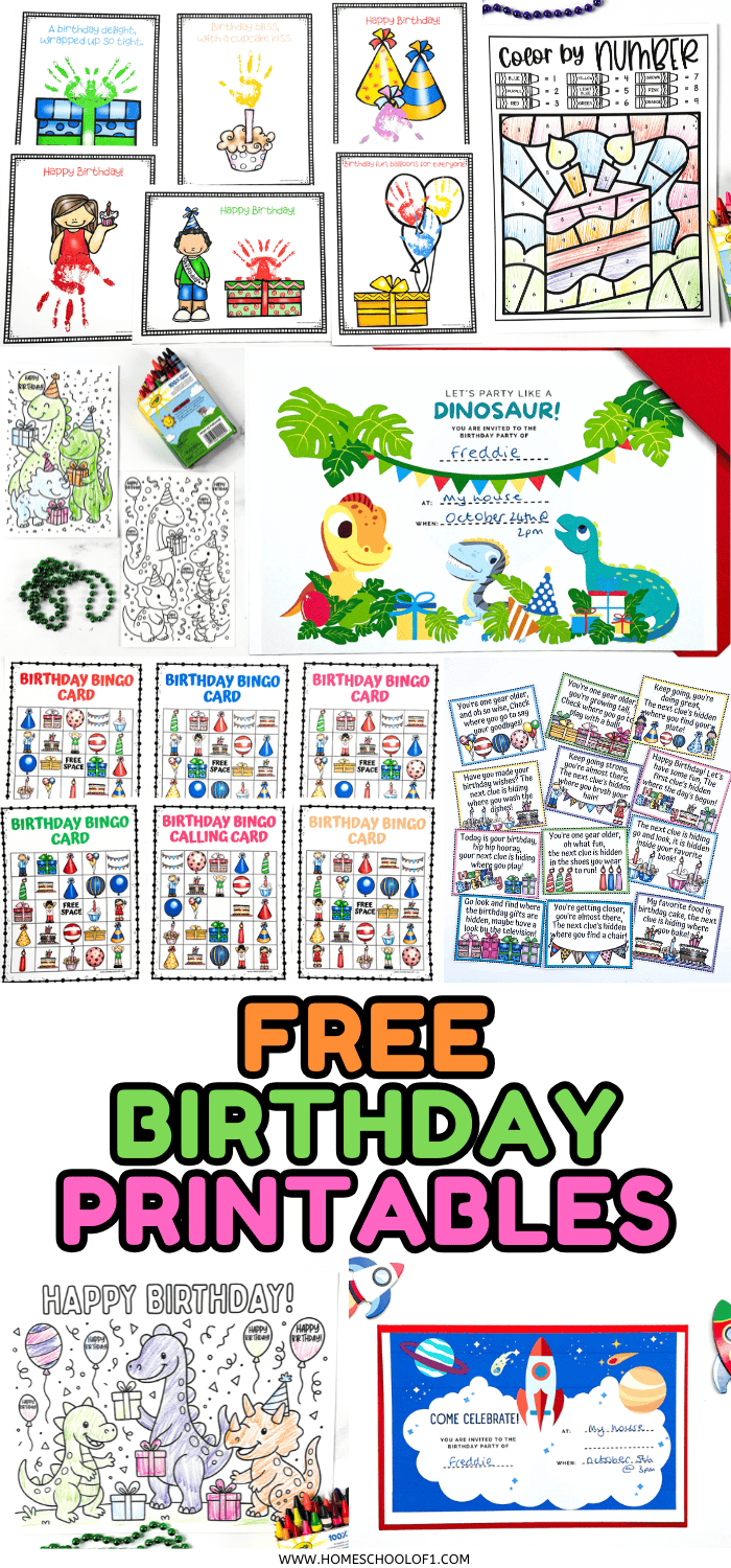Free Birthday Printables for Kids