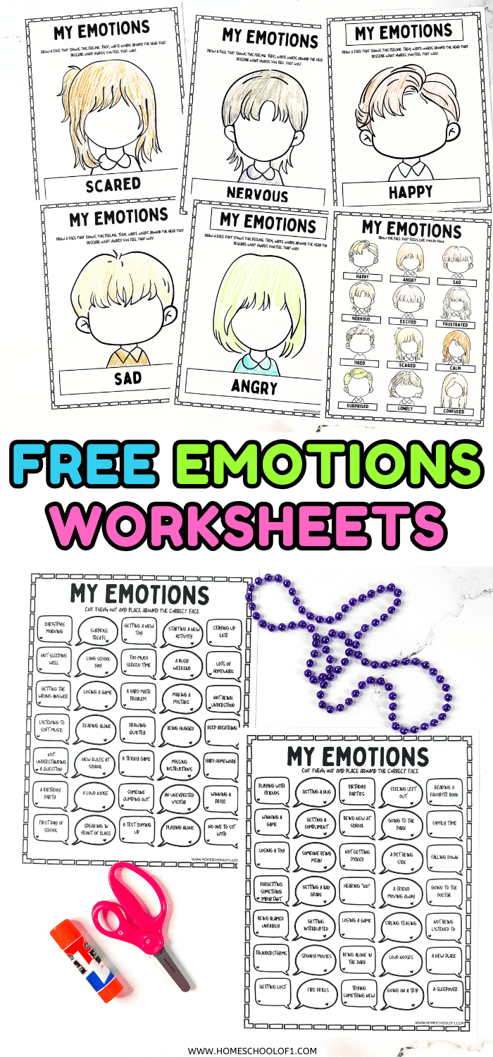 Free Emotions Worksheet