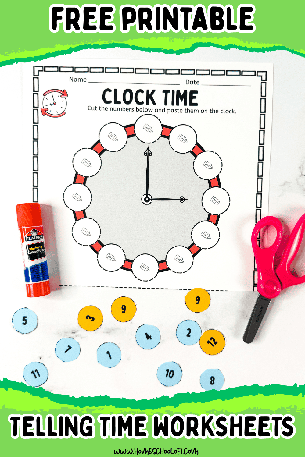 Free Telling Time Worksheets