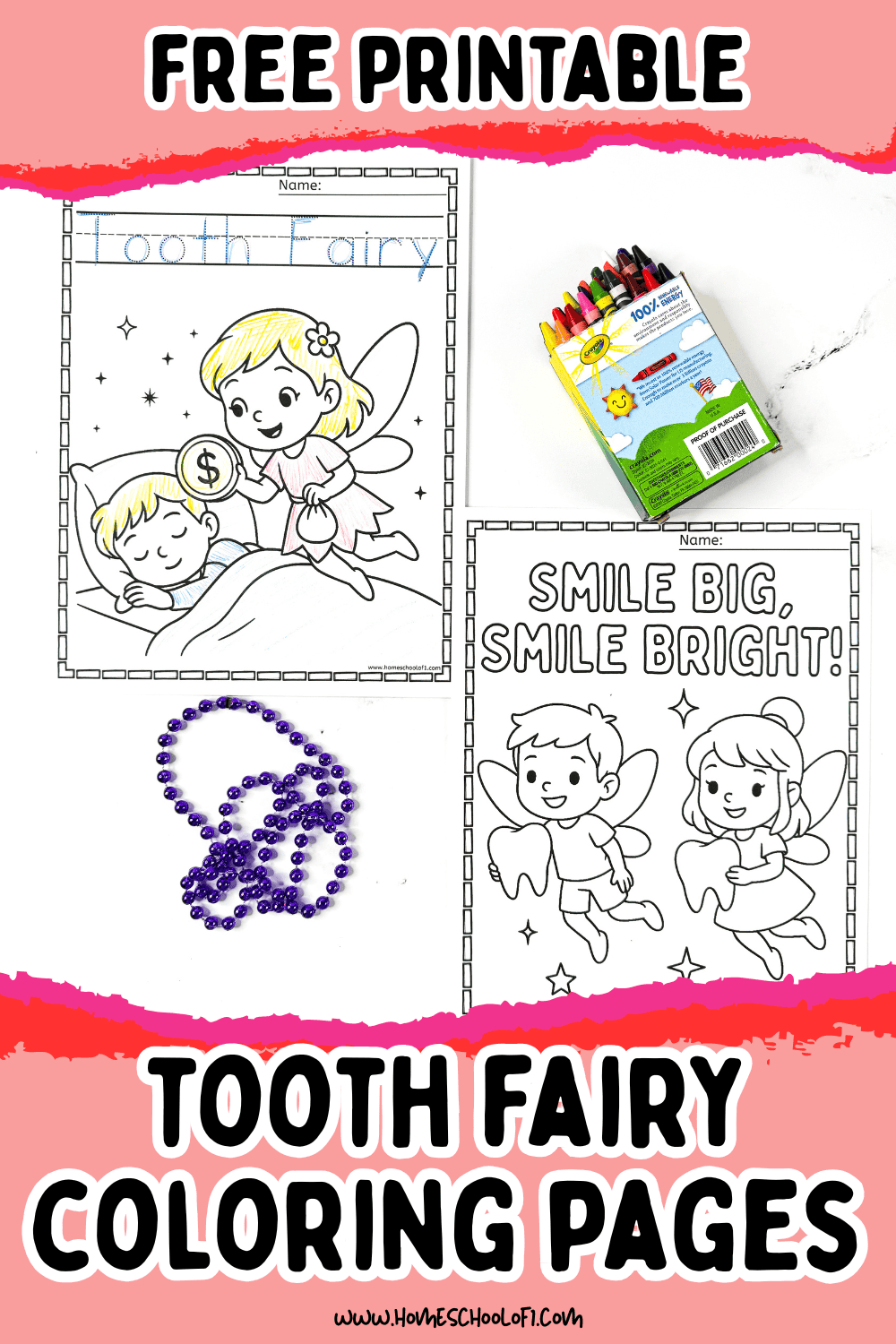 Free Tooth Fairy Coloring Page