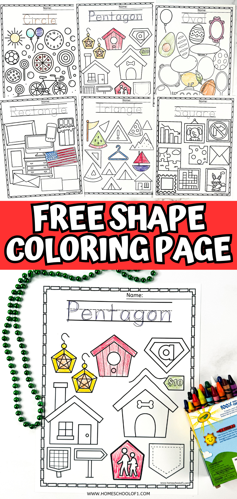 Free Shape Coloring Pages for Kids