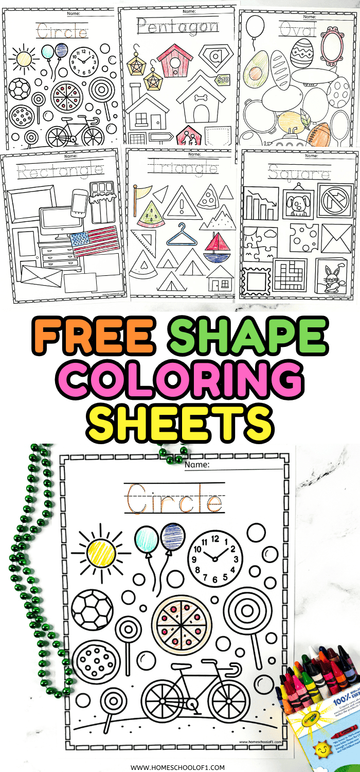 Free Shape Coloring Pages for Kids
