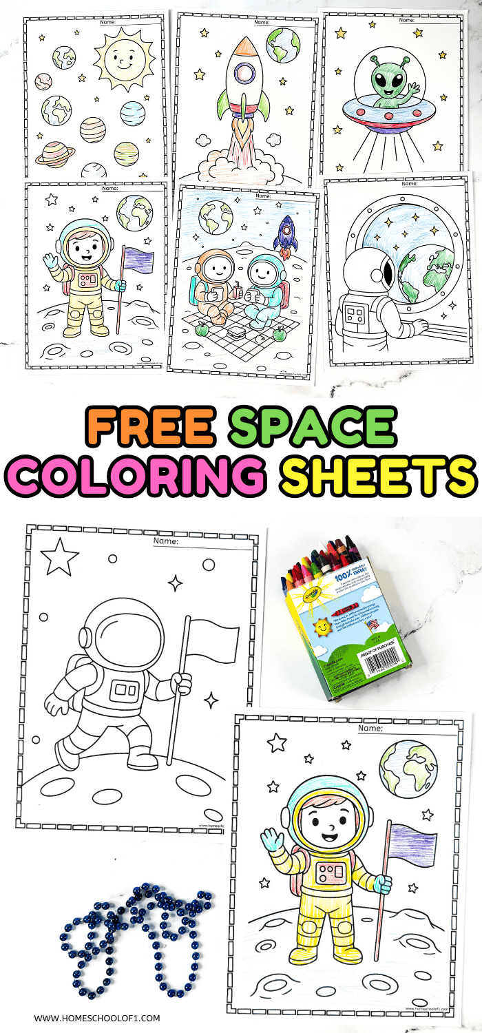 Free Space Coloring Page for Kids