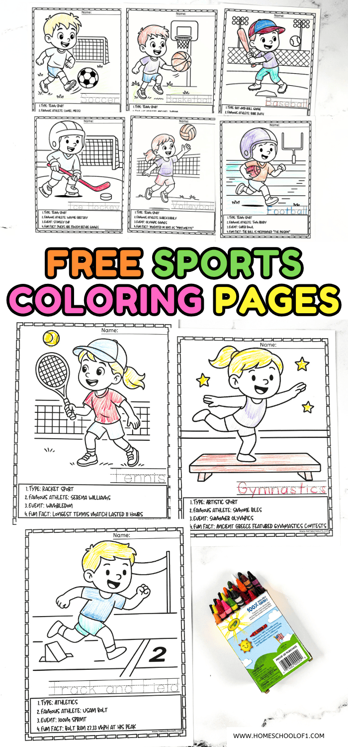 Free Sports Coloring Page for Kids