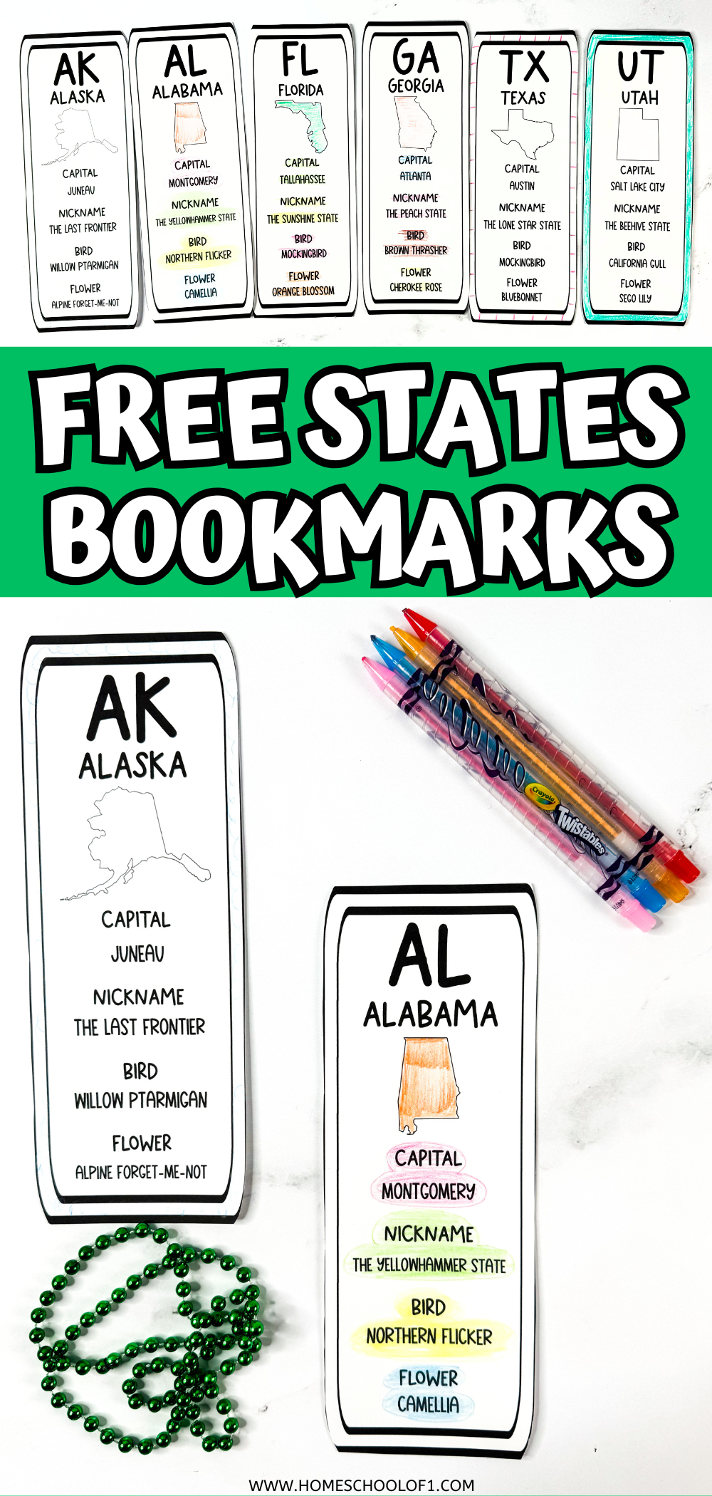 Free United States Bookmarks