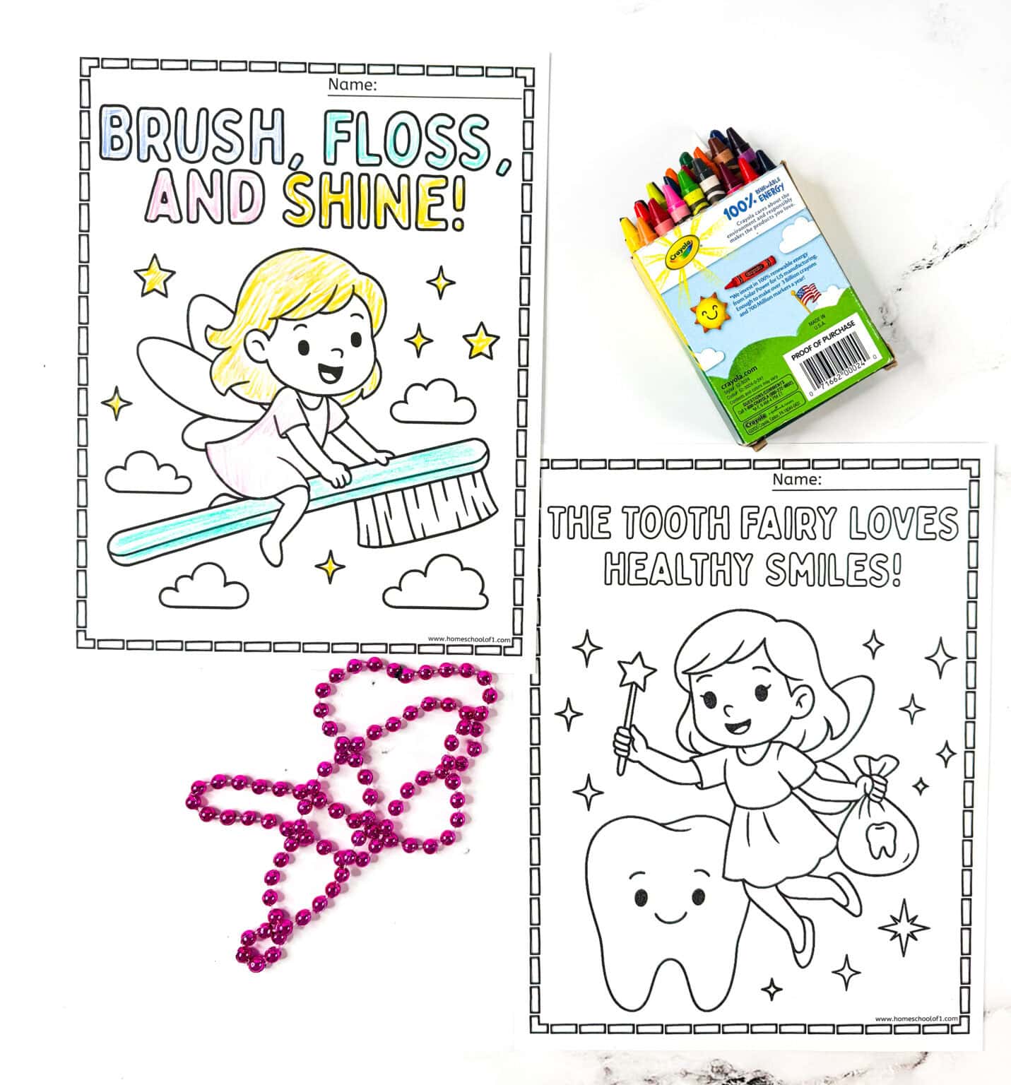Free Tooth Fairy Coloring Page