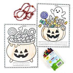 Halloween Candy Coloring Pages (Free Printable)