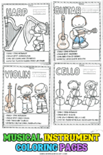 Free Musical Instrument Coloring Pages
