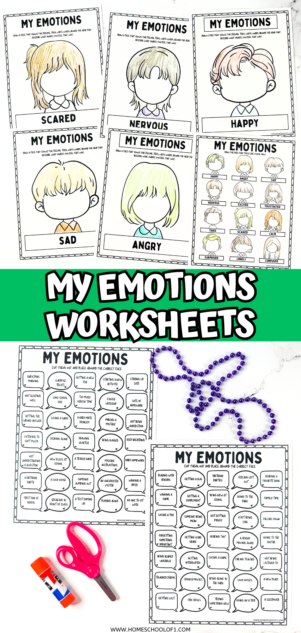 Free Emotions Worksheet