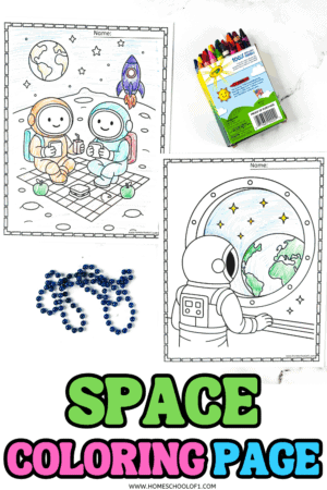 Free Space Coloring Page for Kids