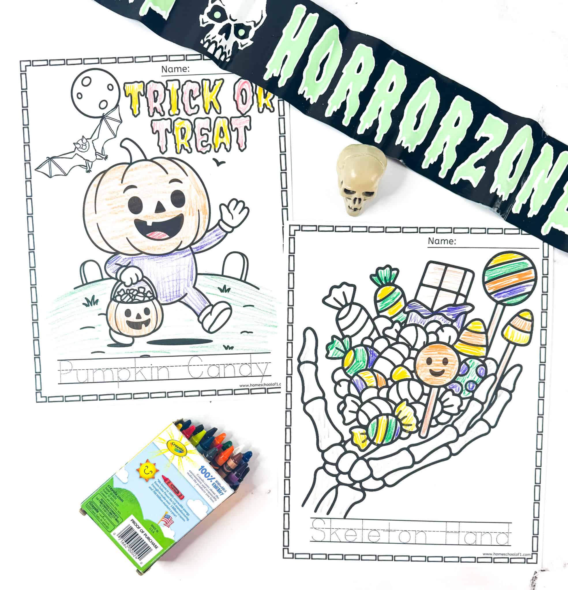 Free Halloween Candy Coloring Page