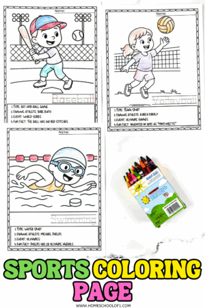 15 Free Sports Coloring Pages for Kids (Printable PDF)