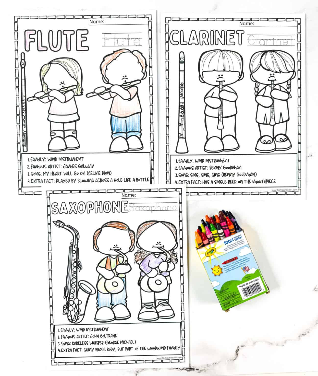 Free Musical Instrument Coloring Pages