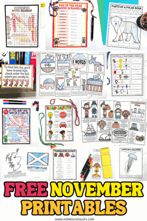 47+ Free November Printables for Kids