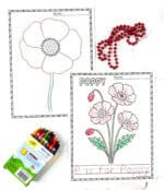 Free Poppy Coloring Page for Kids
