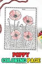 Free Poppy Coloring Page for Kids