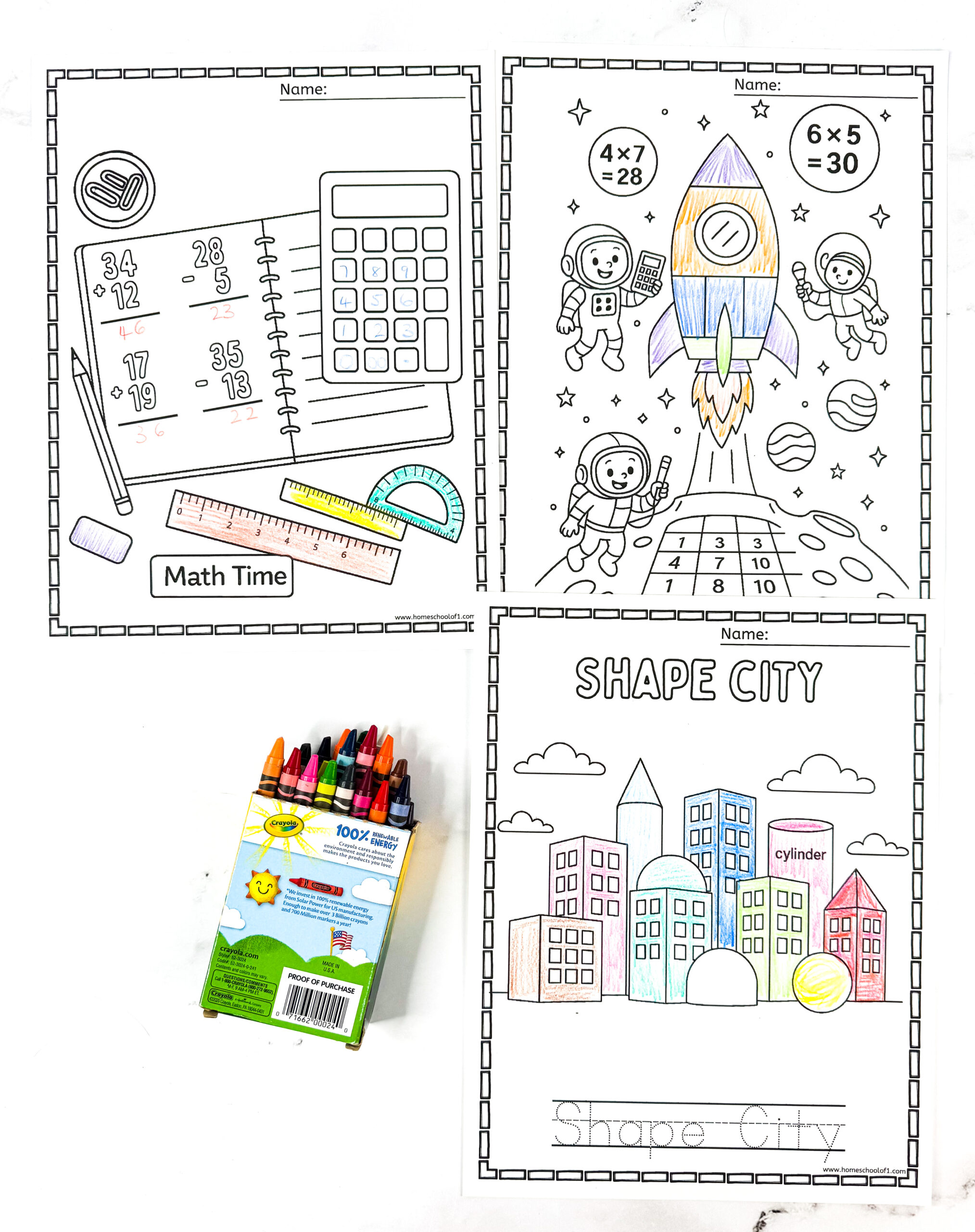 Free Math Coloring Page