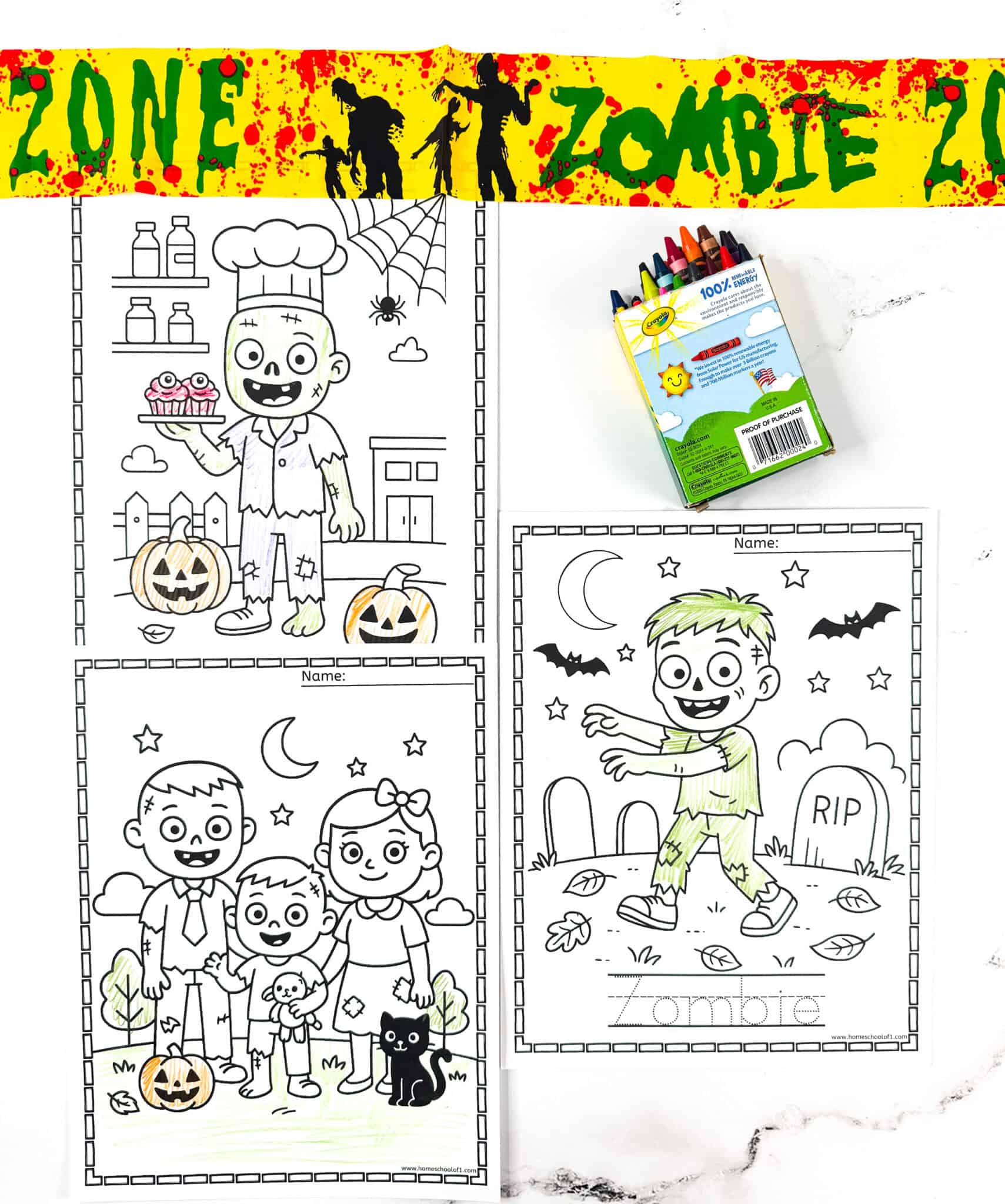 Free Zombie Coloring Page for Halloween Fun
