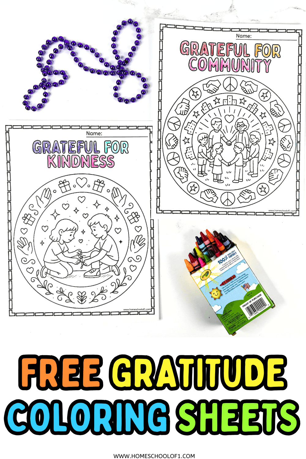 Free Gratitude Coloring Page for Kids