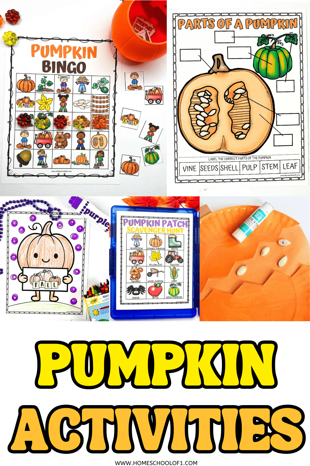 Printable Pumpkin Activities & Crafts