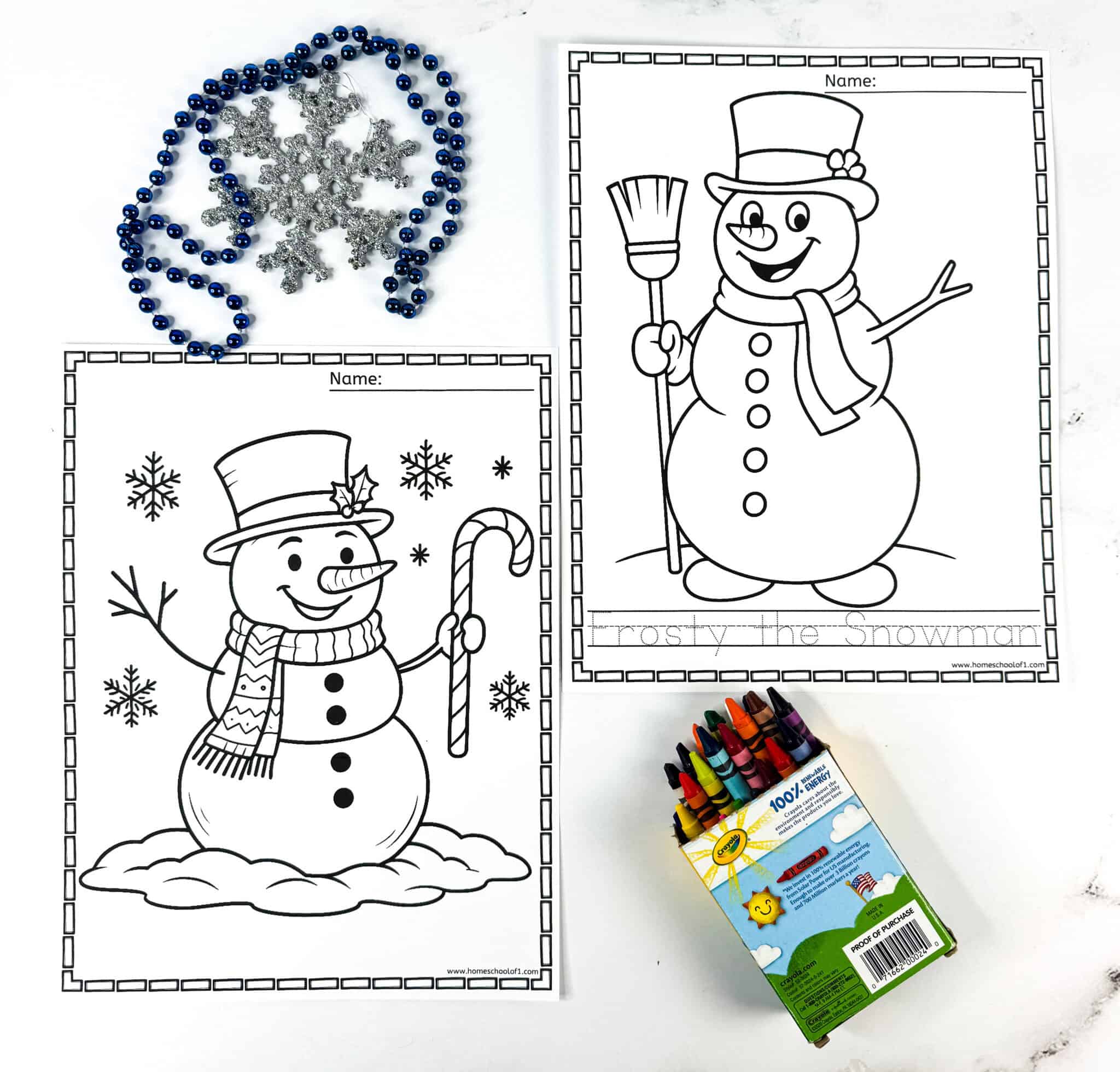 Free Snowman Coloring Page for Kids