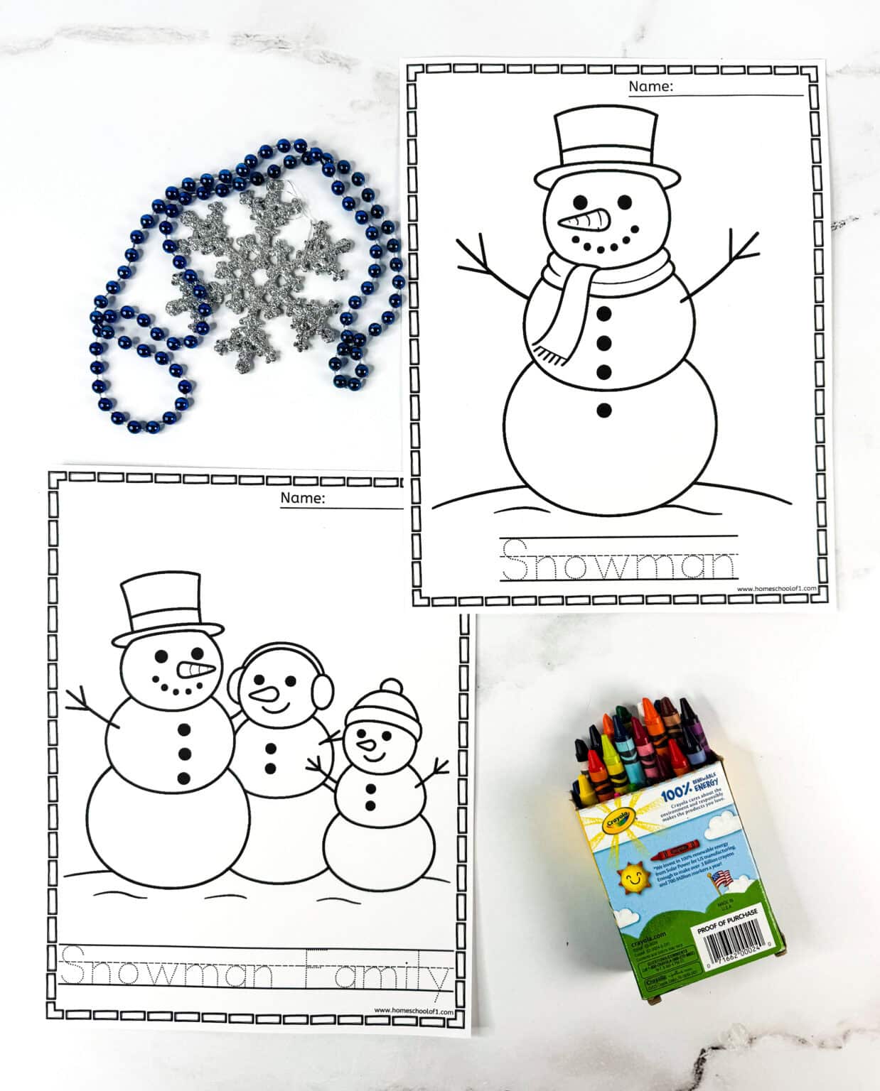 Free Snowman Coloring Page for Kids