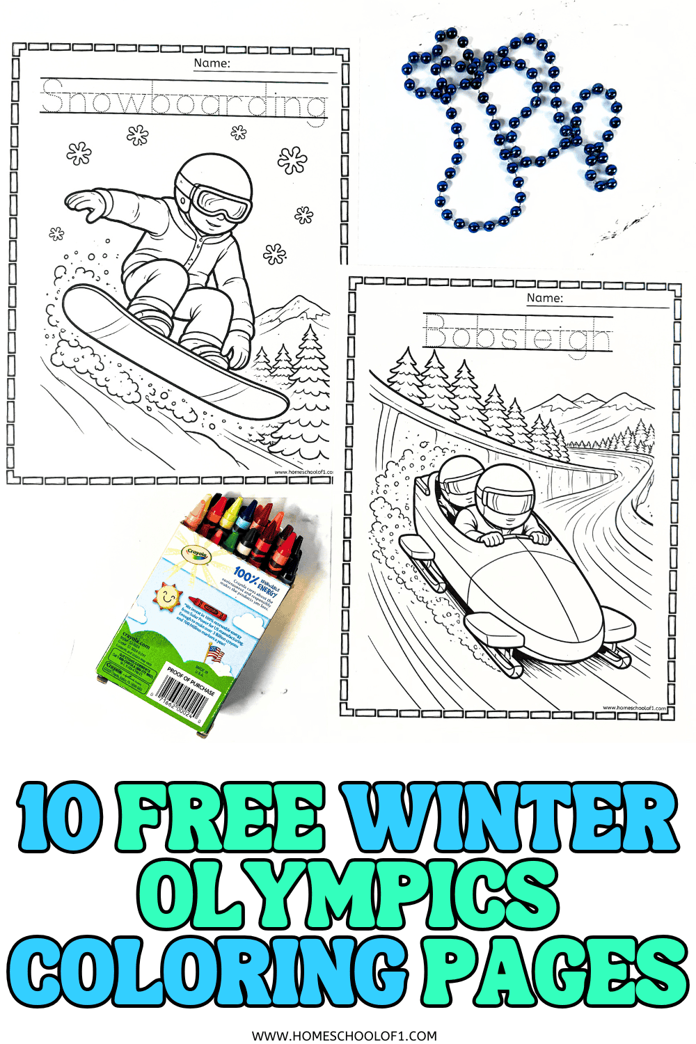 Winter Olympics Coloring Pages for Preschool & Kindergarten