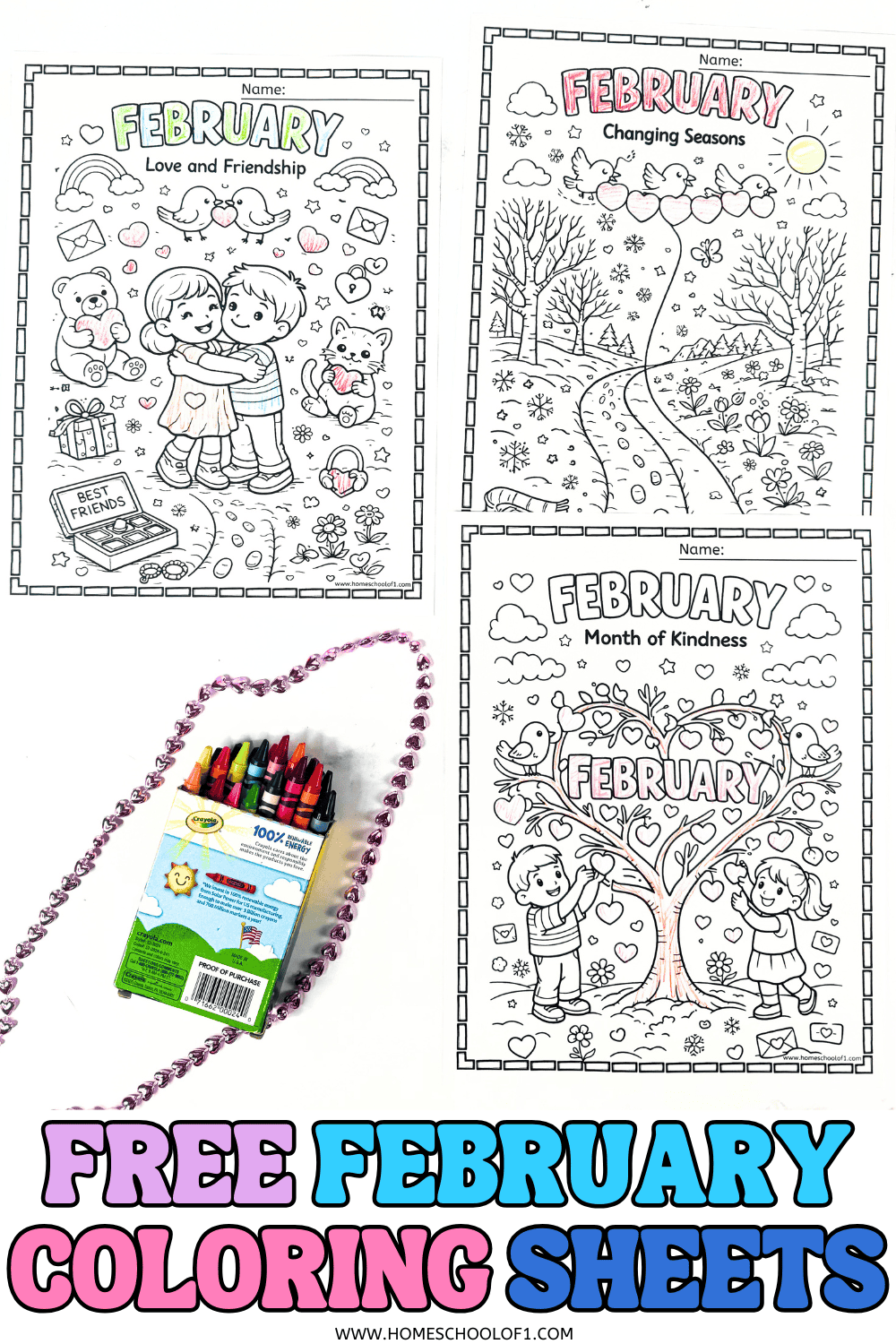 Free February Coloring Pages for Kids