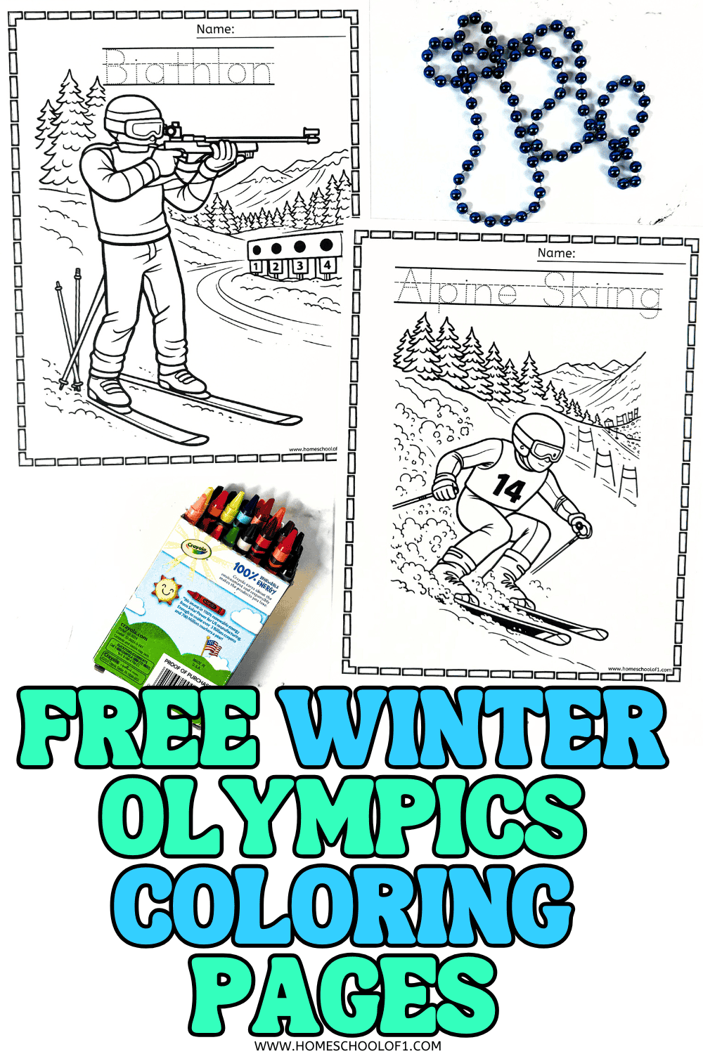 Winter Olympics Coloring Pages for Preschool & Kindergarten
