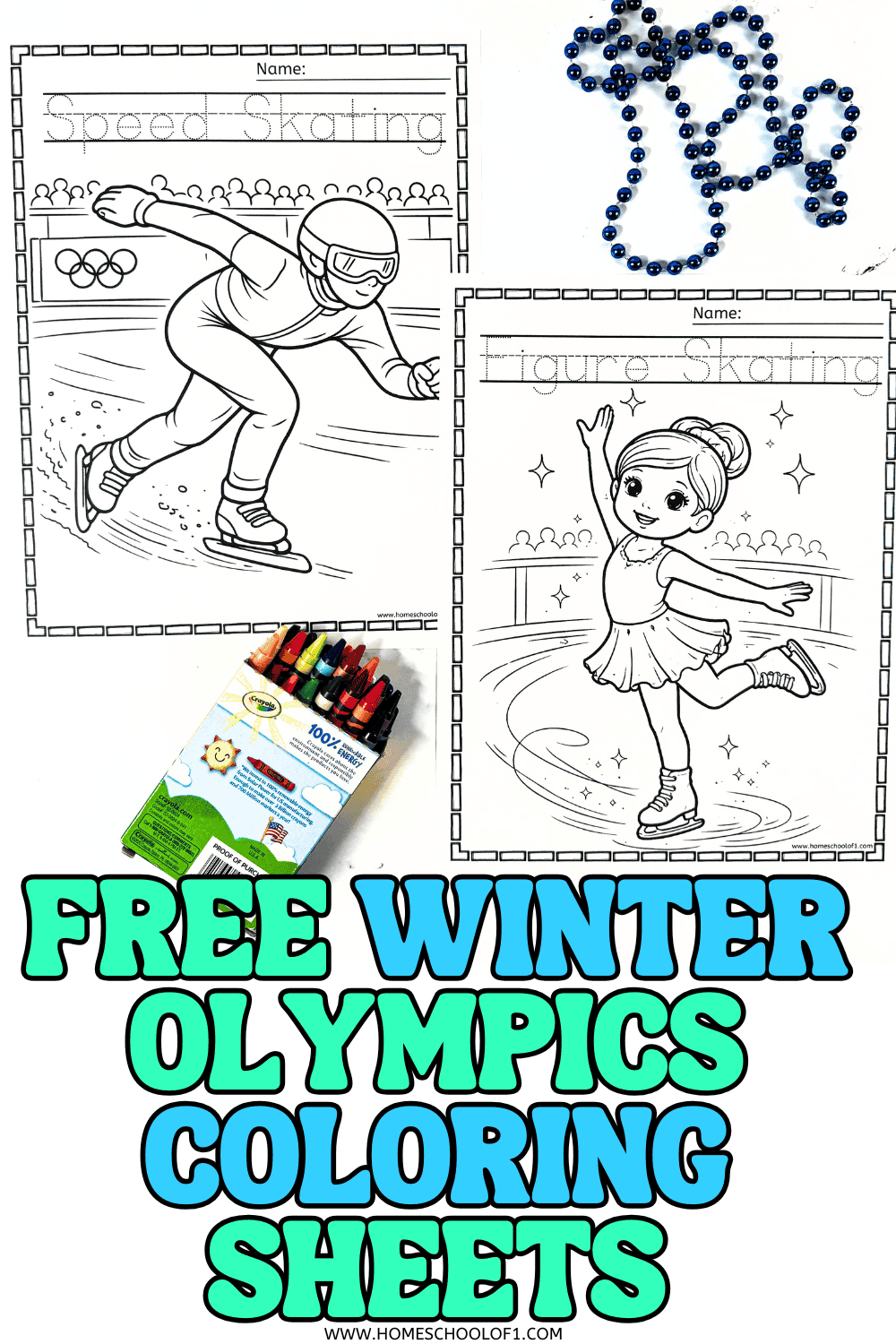 Winter Olympics Coloring Pages for Preschool & Kindergarten