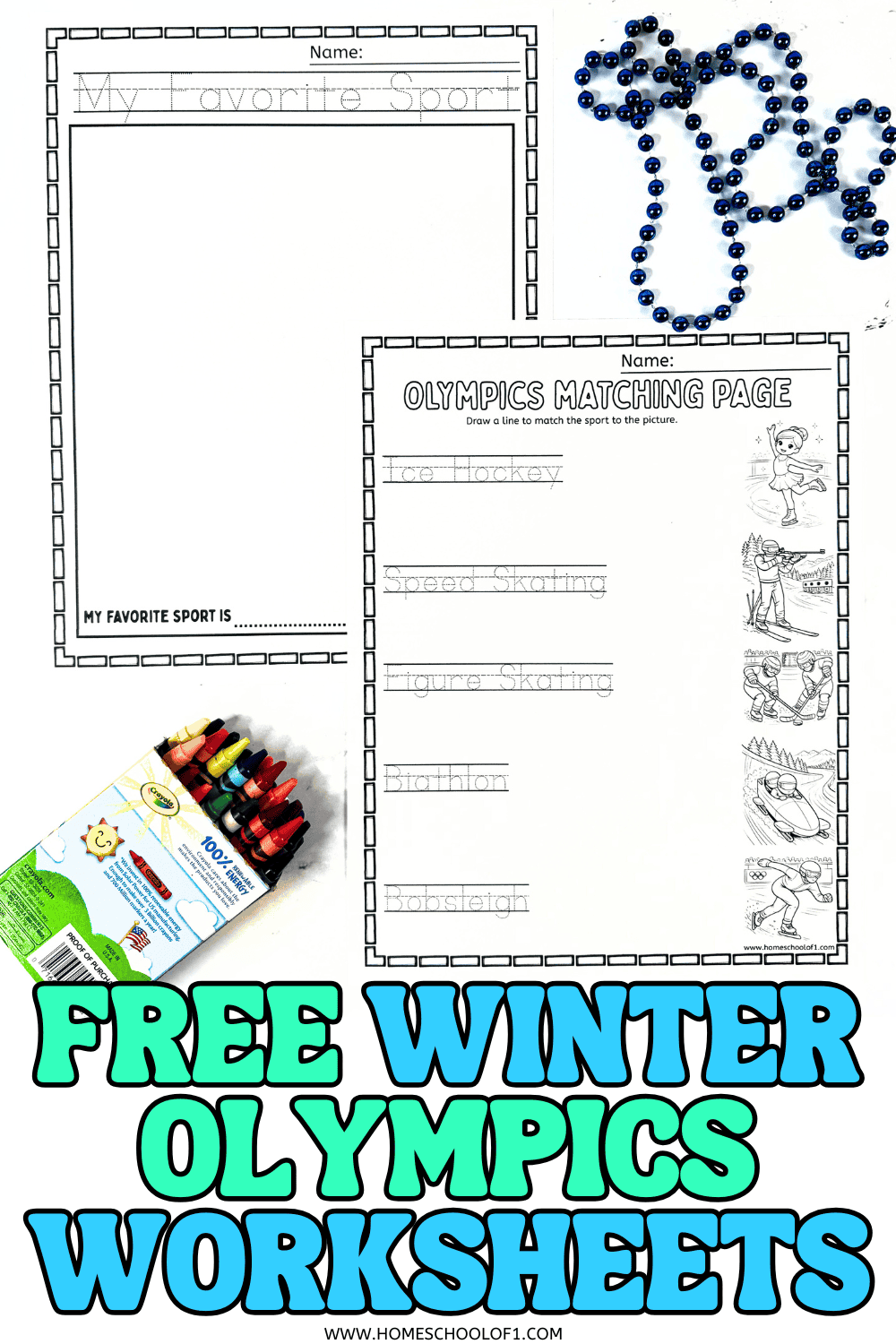 Winter Olympics Coloring Pages for Preschool & Kindergarten