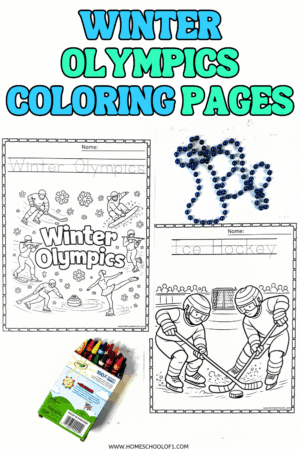 Winter Olympics Coloring Pages for Preschool & Kindergarten