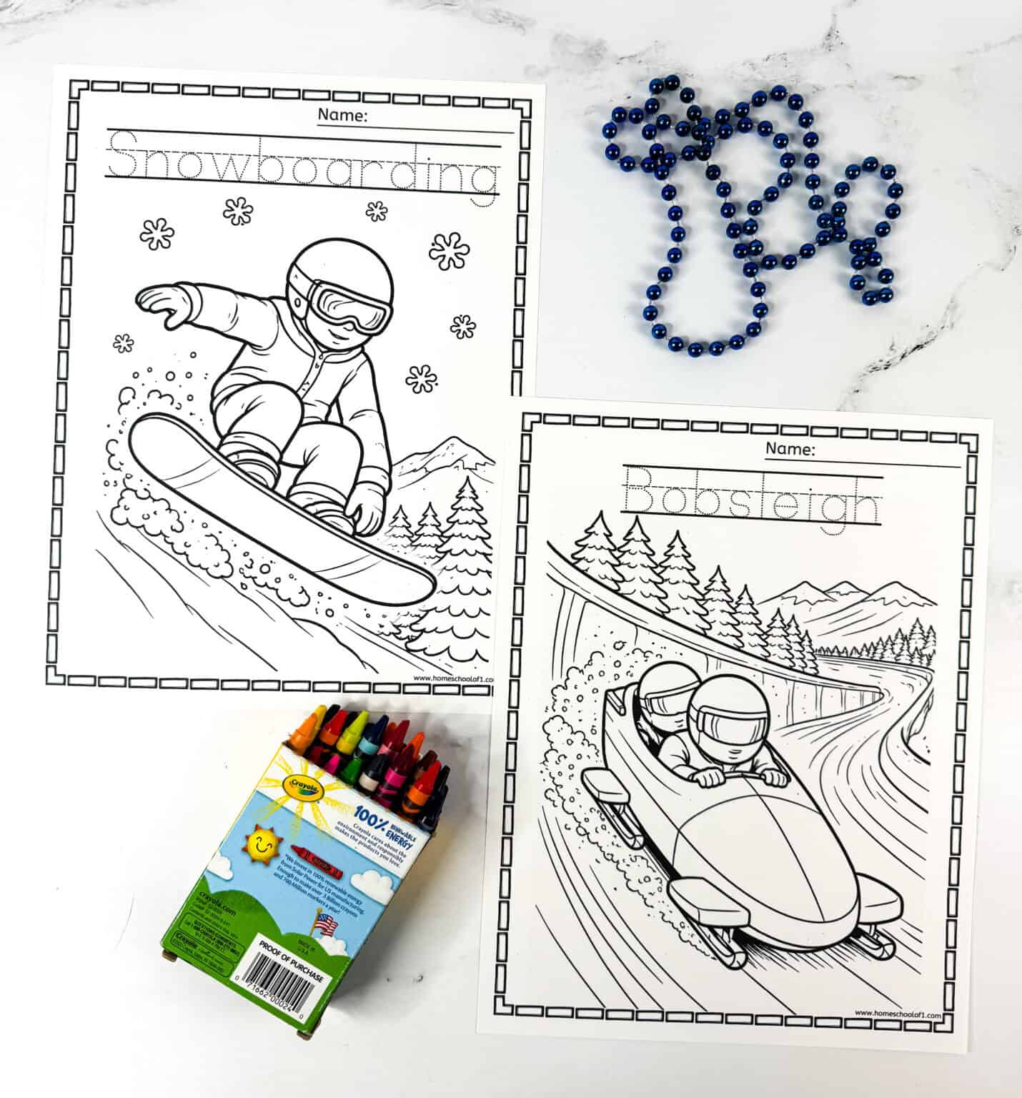 Winter Olympics Coloring Pages for Preschool & Kindergarten
