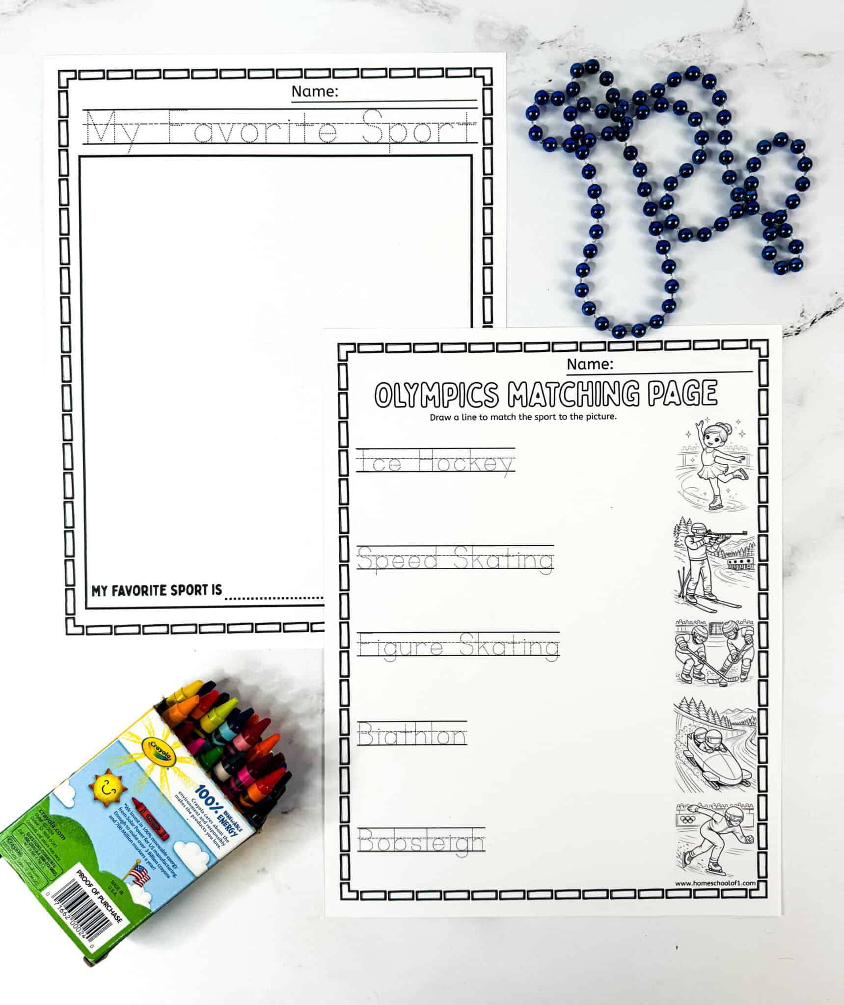 Winter Olympics Coloring Pages for Preschool & Kindergarten