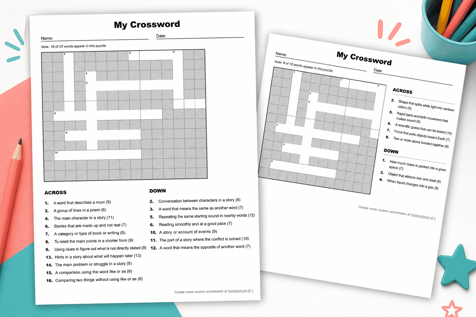 Free Crossword Generator (Printable Puzzle Maker for Kids & Classrooms)