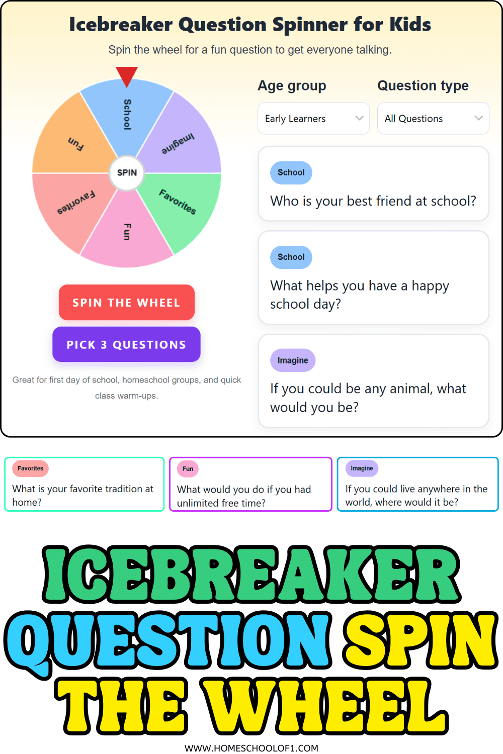 Icebreaker Question Spin the Wheel That Gets Everyone Talking Fast