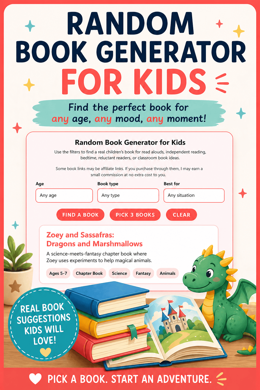 Random Book Generator for Kids | Find Your Next Book